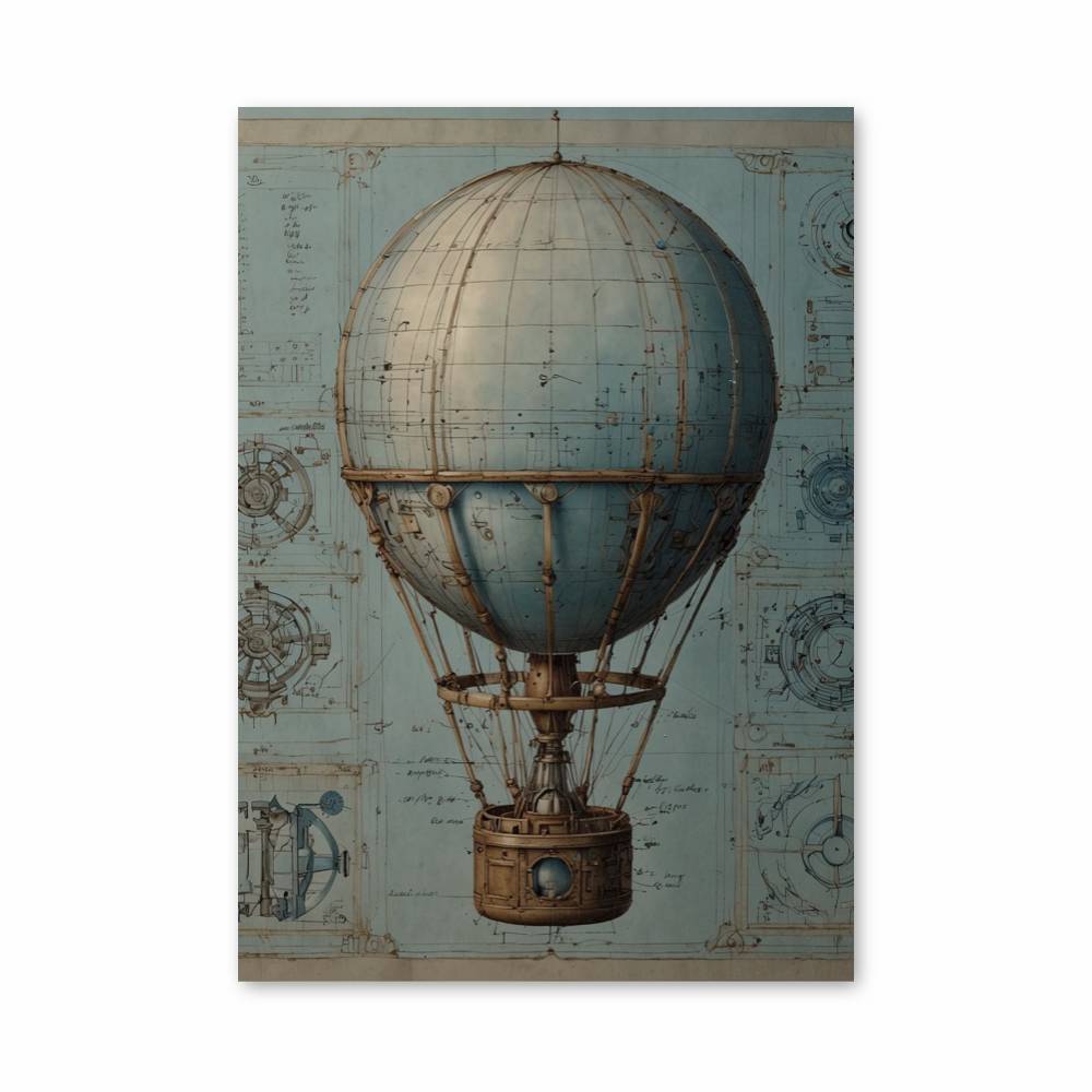 Poster Hot Air Balloon Scheme | Aesthetic Posters
