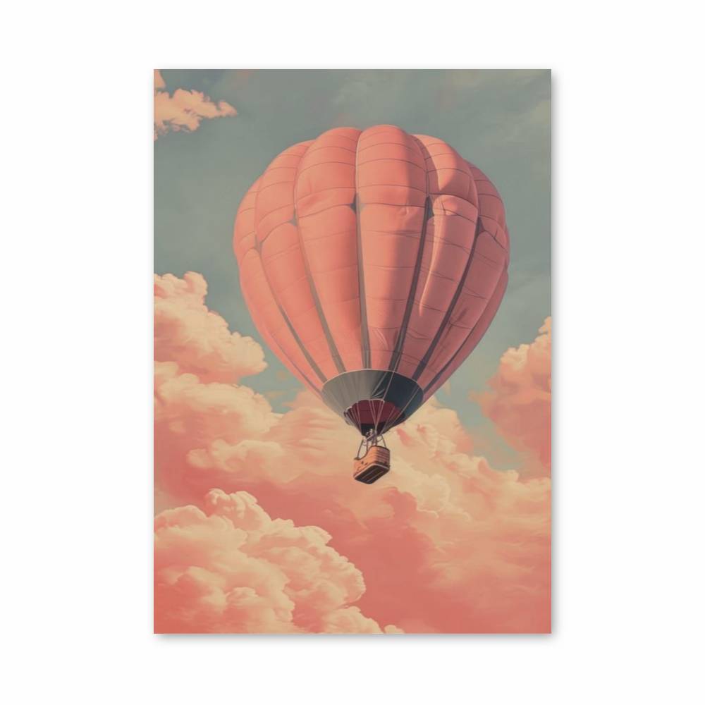 Retro Hot Air Balloon Poster | Aesthetic Posters