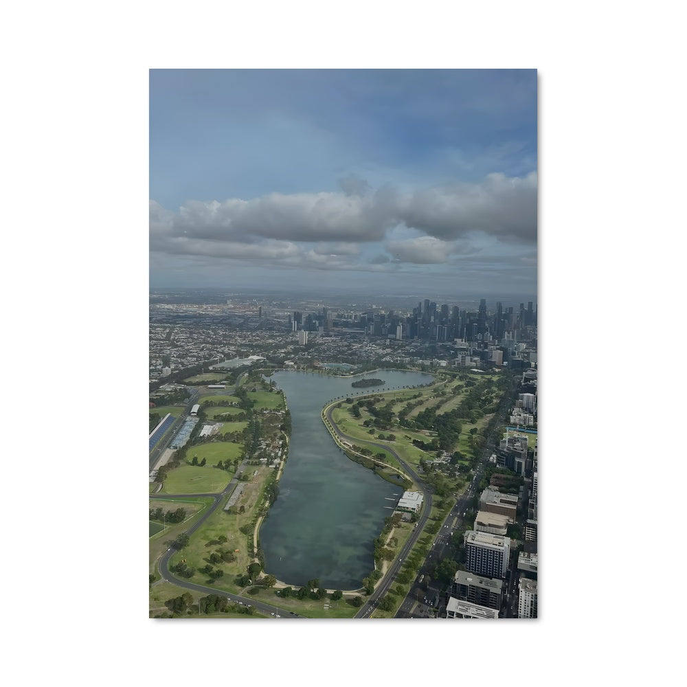 Melbourne Aerial Poster – Aesthetic Posters