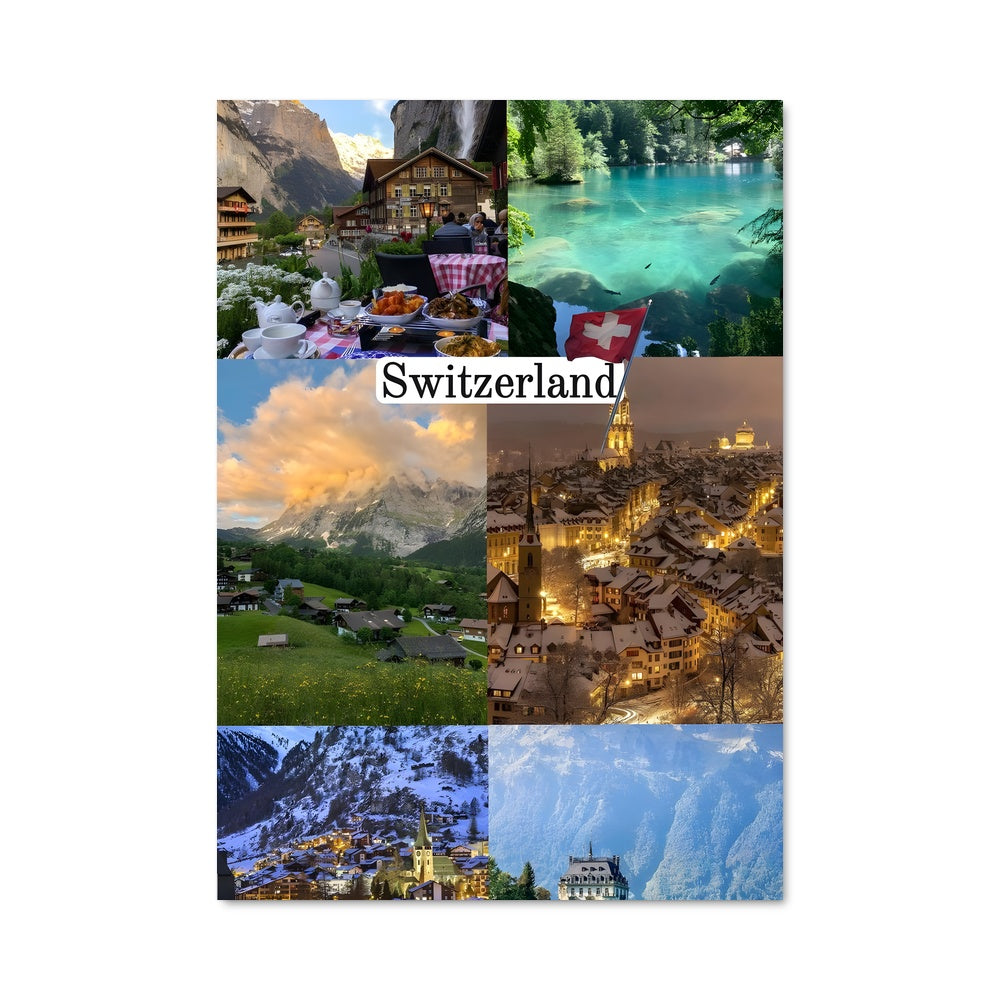 Swiss Collage Poster – Aesthetic Posters