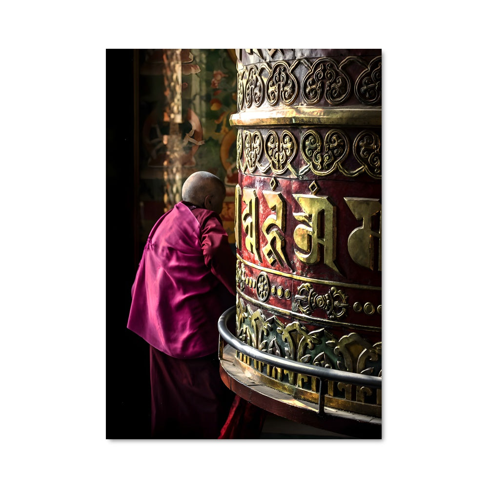 Poster of a Monk in Meditation – Aesthetic Posters