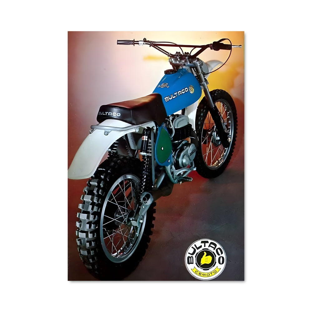 Bultaco Poster in the Garage – Aesthetic Posters