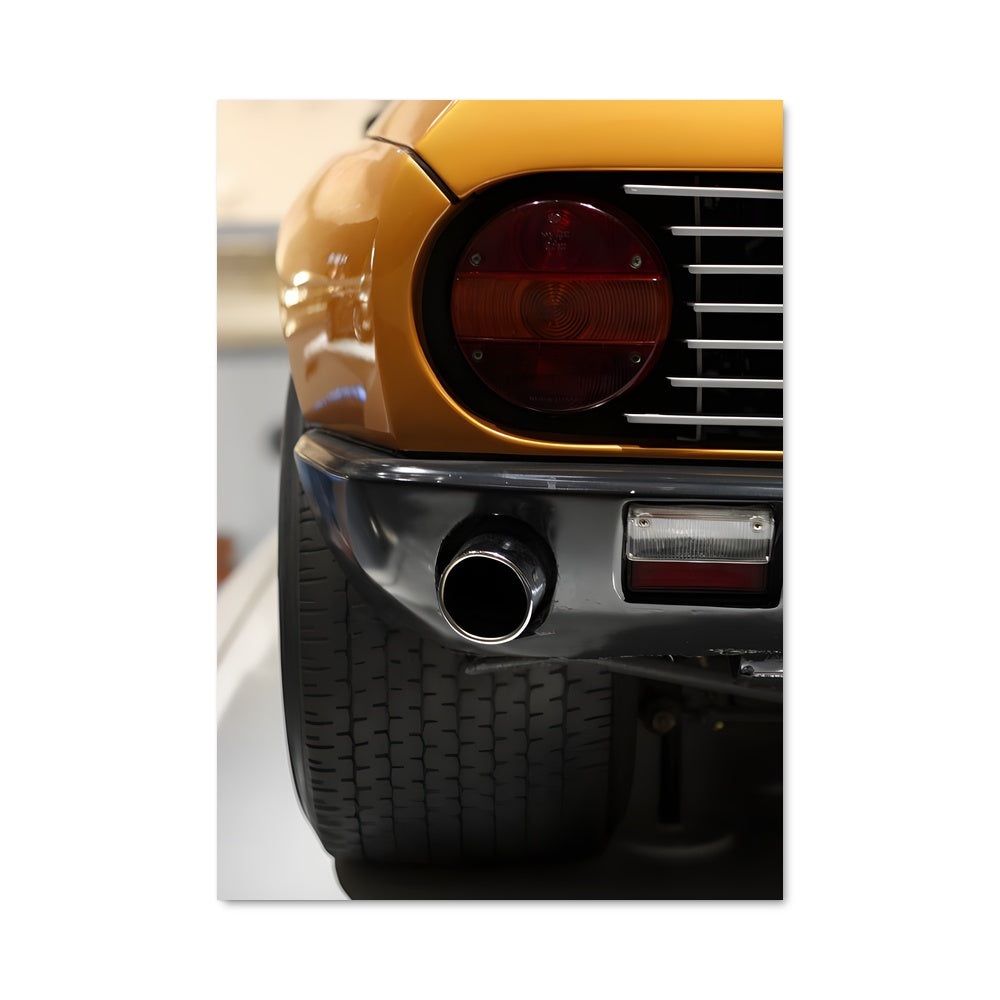 Yellow Car Poster at the Museum – Aesthetic Posters