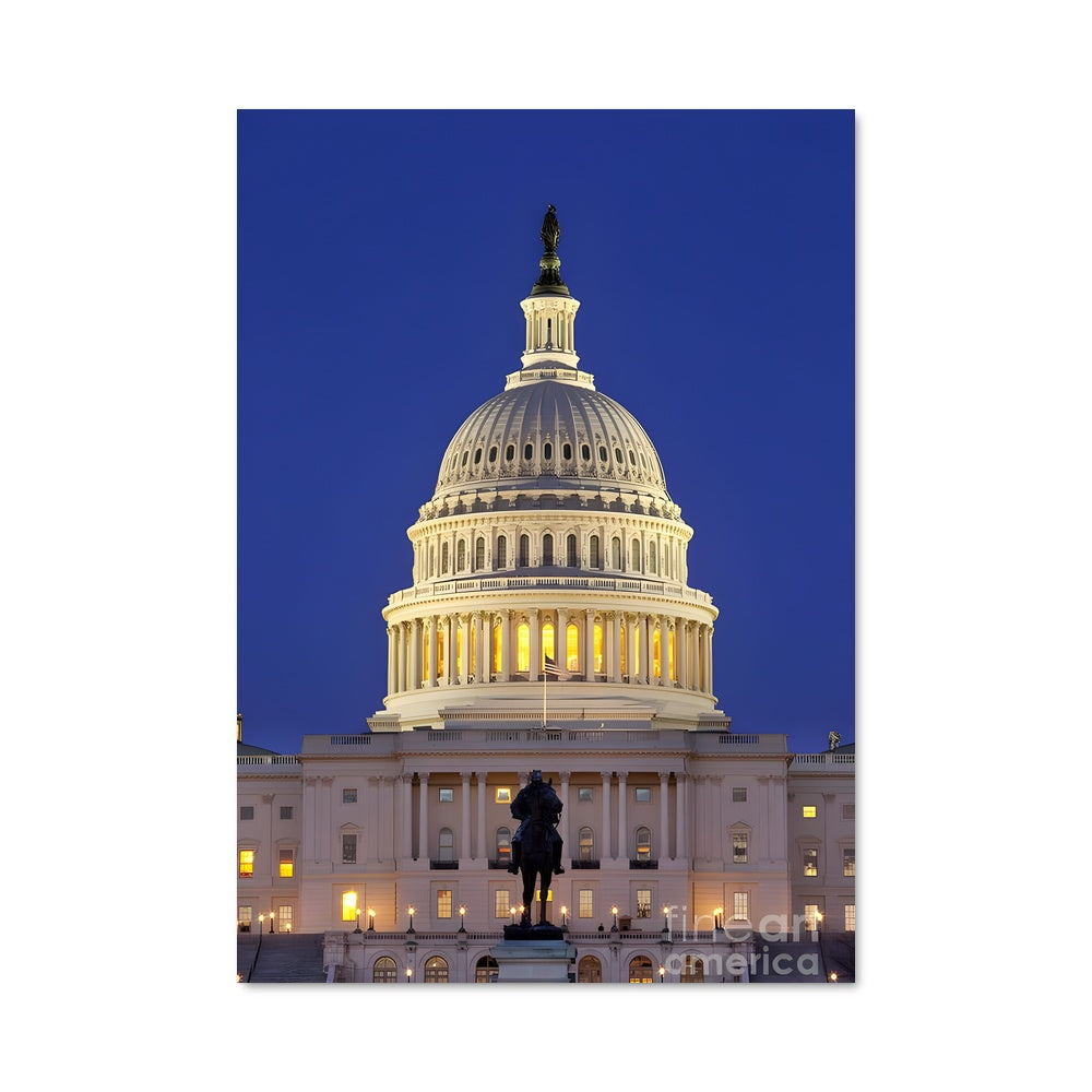 Illuminated Capitol Poster – Aesthetic Posters