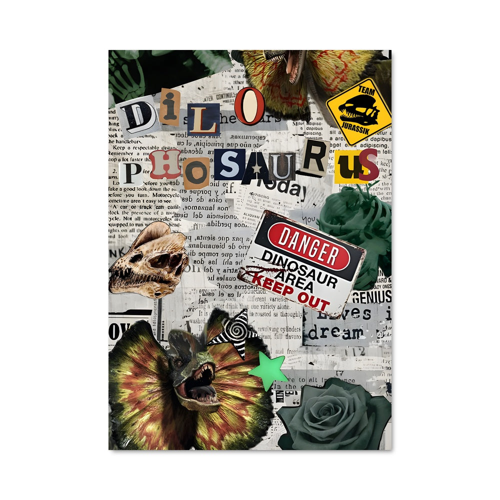Poster Dilophosaurus in Action – Aesthetic Posters