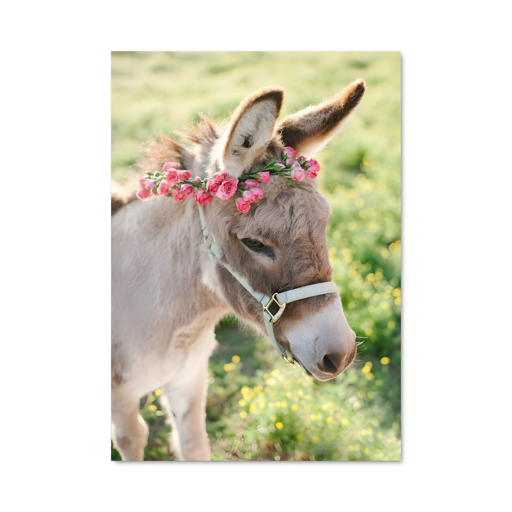 Floral Donkey Poster – Aesthetic Posters
