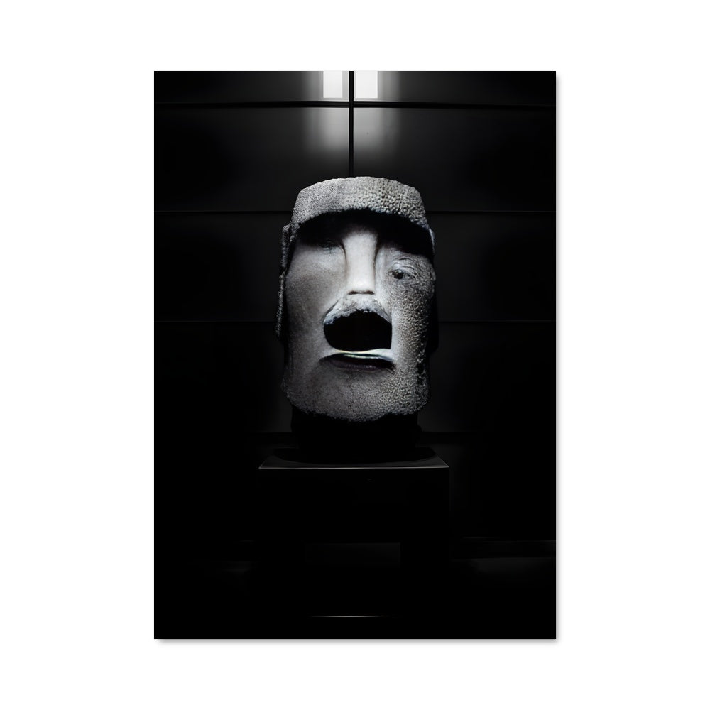 Illuminated Moai Poster – Aesthetic Posters