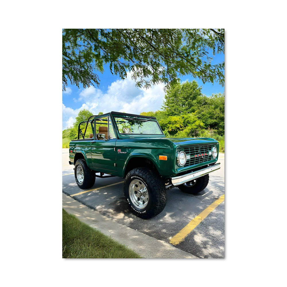 Green Bronco Poster – Aesthetic Posters
