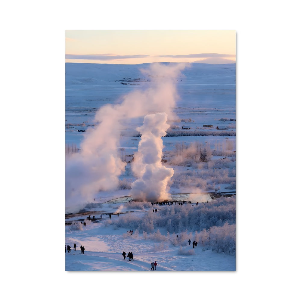 Geyser in Winter Poster – Aesthetic Posters