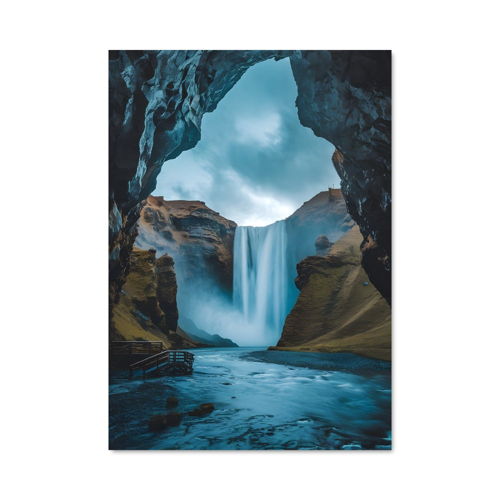 Gold Cascade Poster – Aesthetic Posters