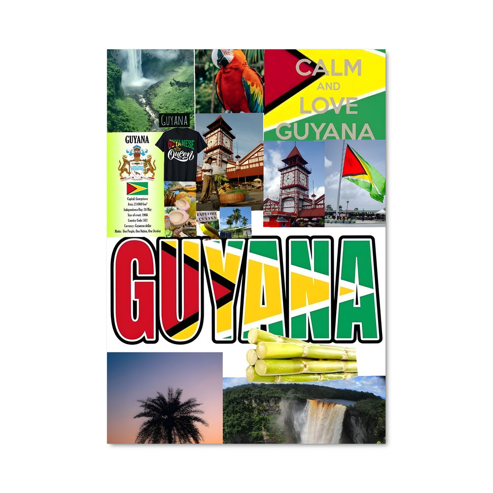 Guyana poster in color – Aesthetic Posters