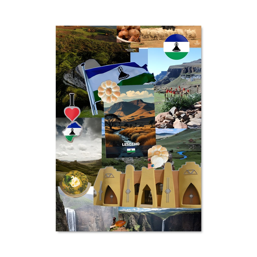 Poster Collage Lesotho – Aesthetic Posters
