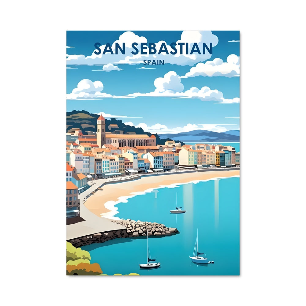 San Sebastián Beach Poster – Aesthetic Posters