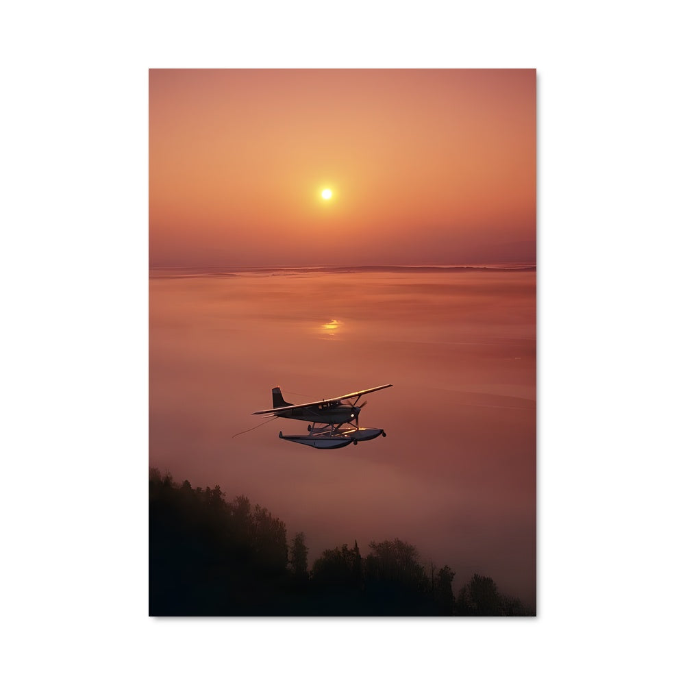 Poster: Flight Over the Seas – Aesthetic Posters
