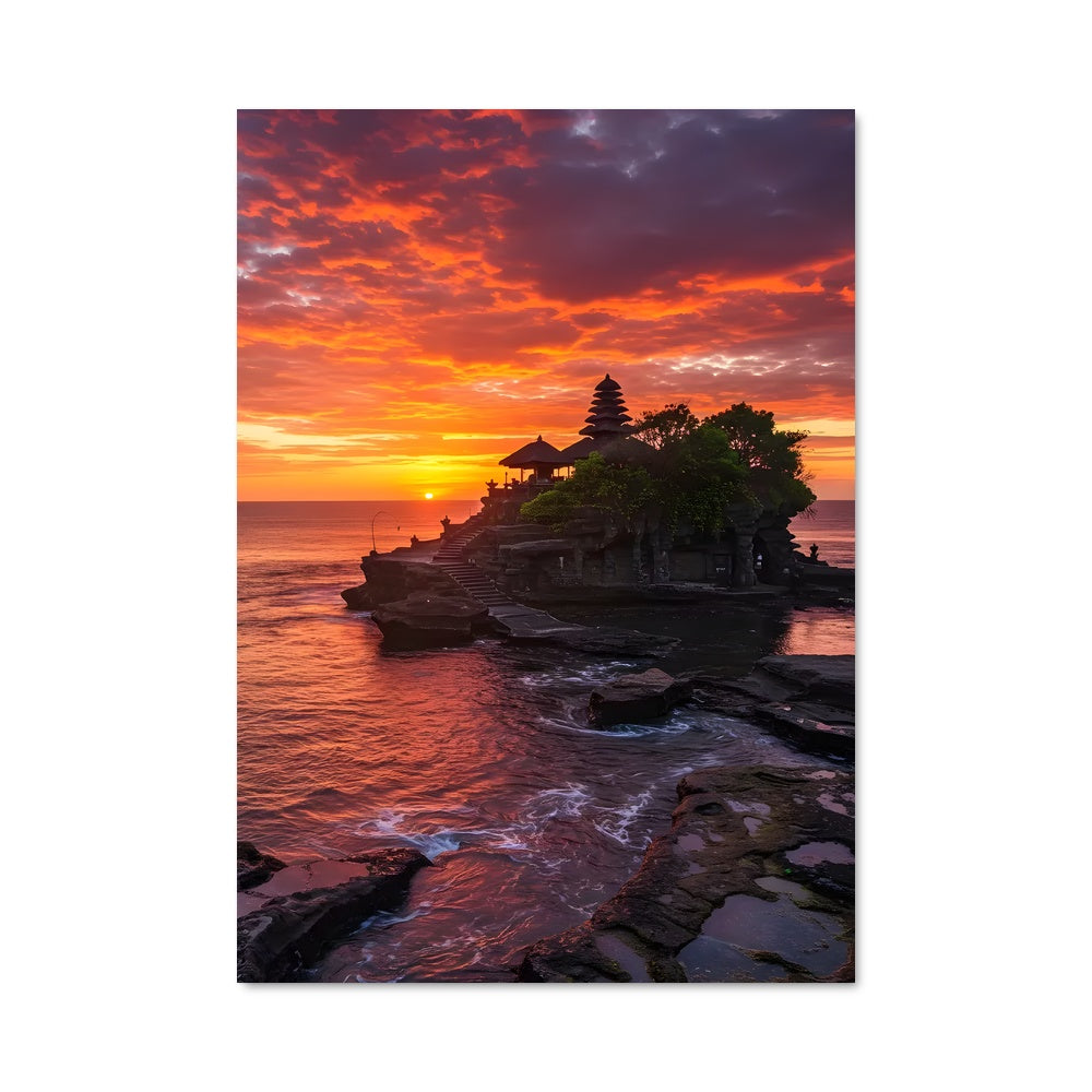 Sunset poster at Tanah Lot – Aesthetic Posters