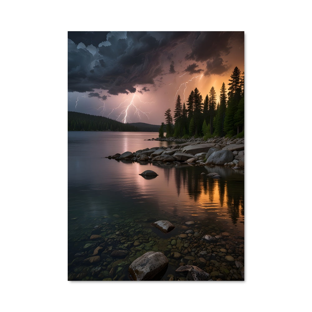 Stormy Flashes Poster – Aesthetic Posters