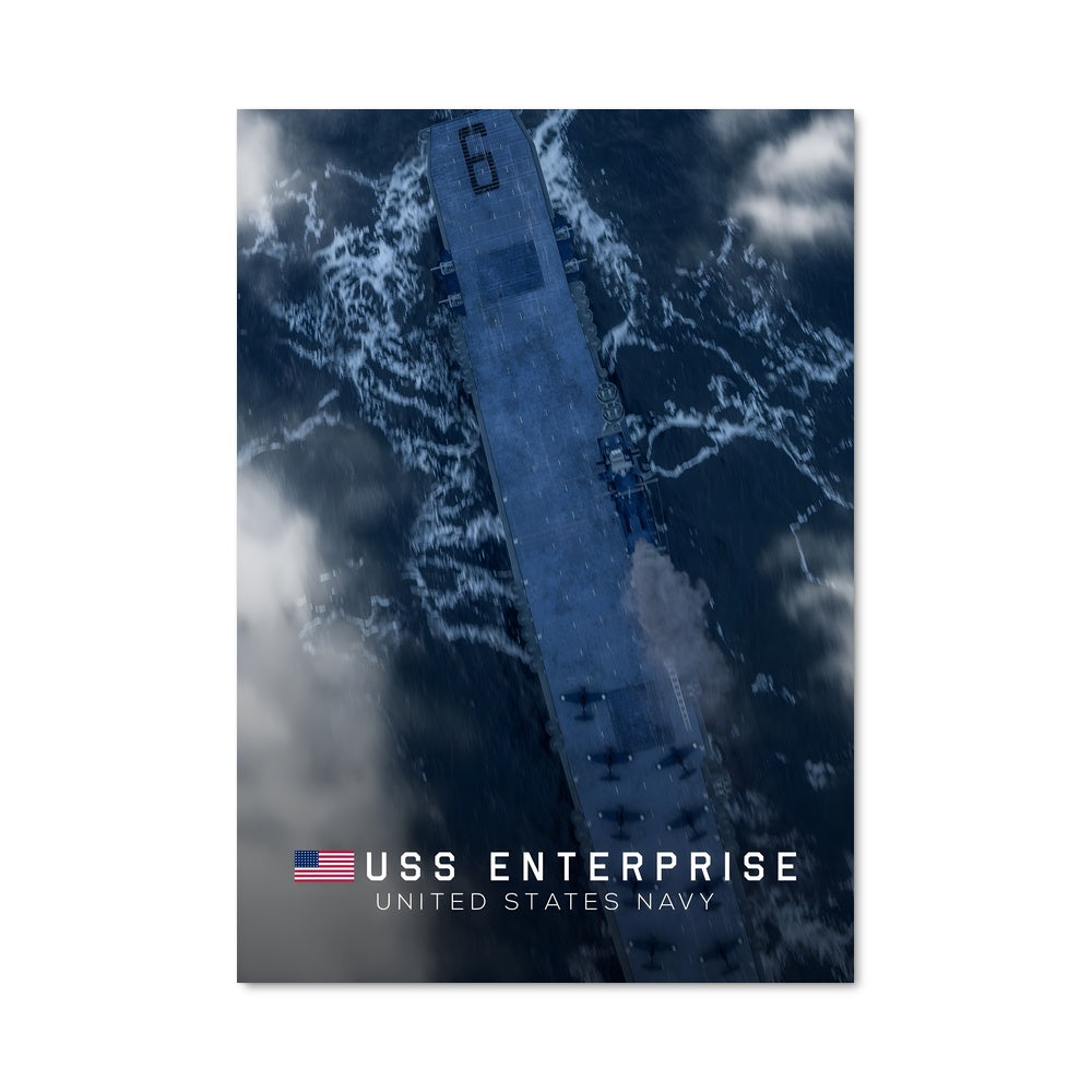 USS Enterprise 3D Poster – Aesthetic Posters