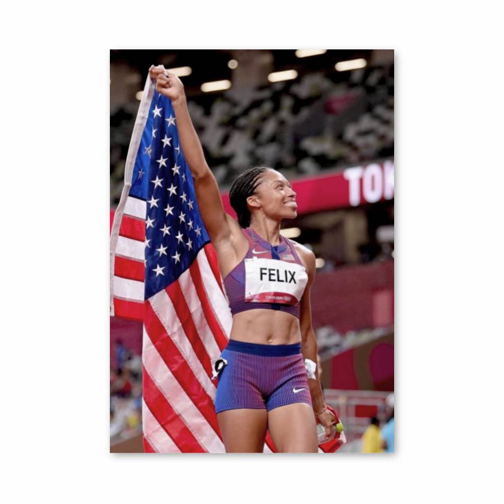 Poster Allyson Felix | Aesthetic Posters