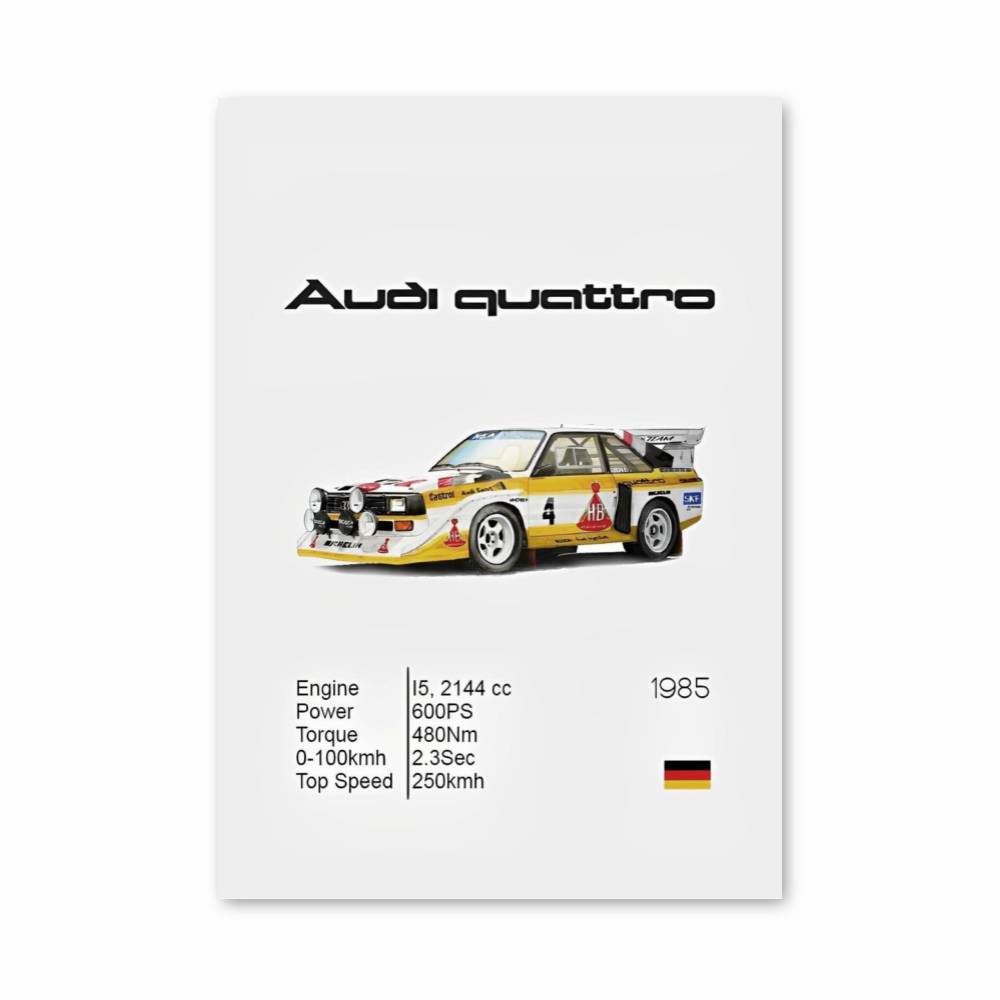 Poster Audi Quattro 1985 | Aesthetic Posters