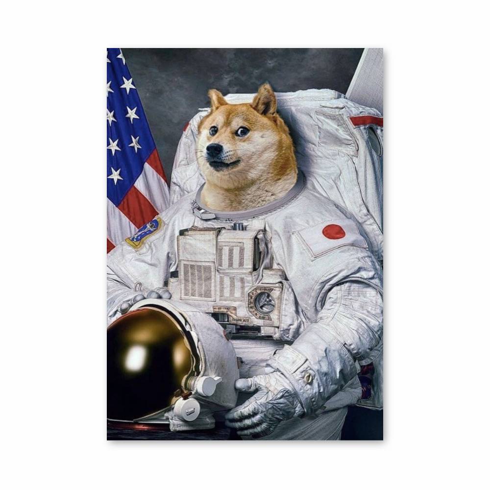 Poster Doge Astronaut | Aesthetic Posters