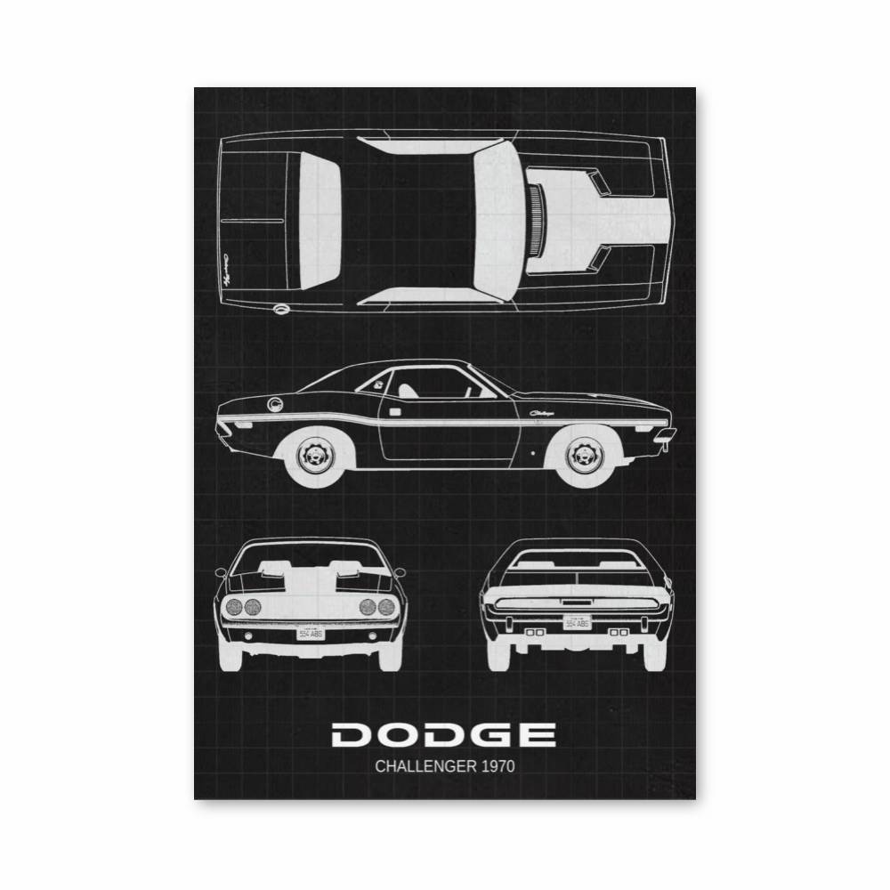 Poster Dodge Black and White | Aesthetic Posters