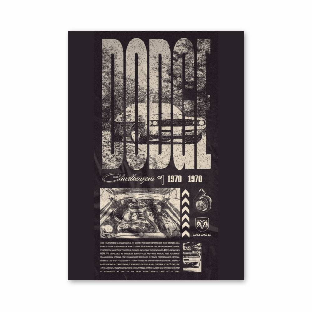 Poster Dodge Retro | Aesthetic Posters