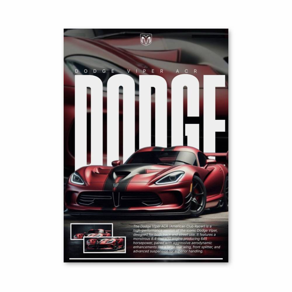 Poster Dodge Viper Acr | Aesthetic Posters