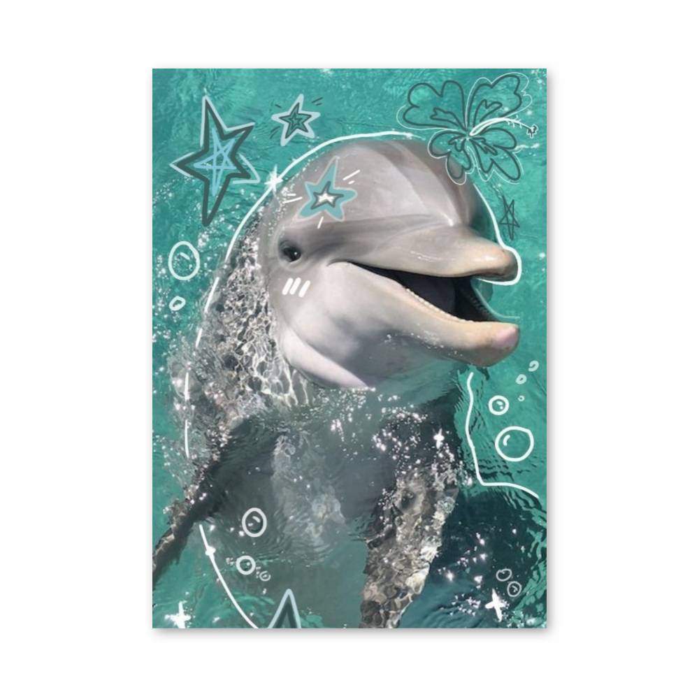 Cute Dolphin Poster | Aesthetic Posters