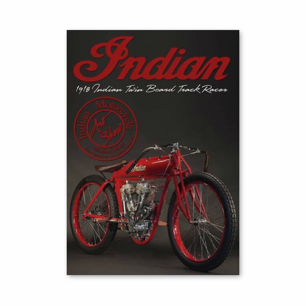 Vintage Indian Motorcycle Poster | Aesthetic Posters
