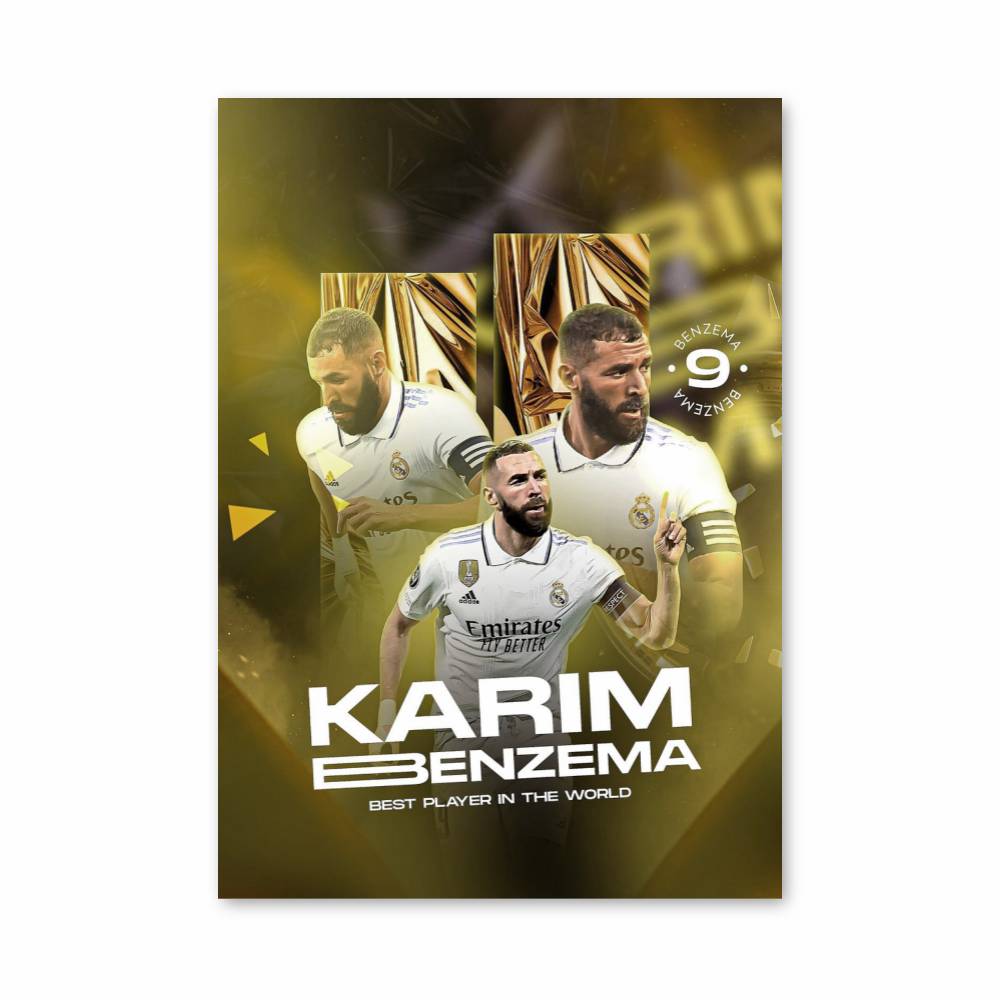 Poster Benzema Gold Edition | Aesthetic Posters