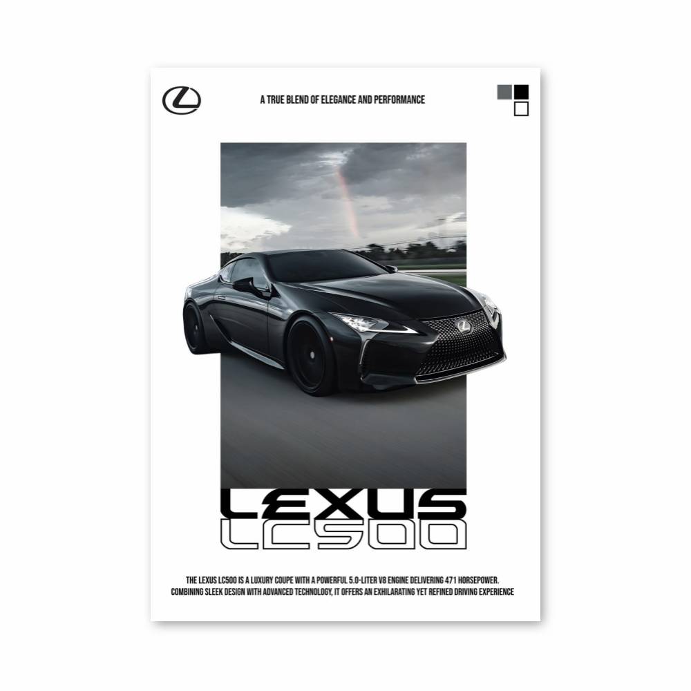 Poster Elegance LC500 | Aesthetic Posters