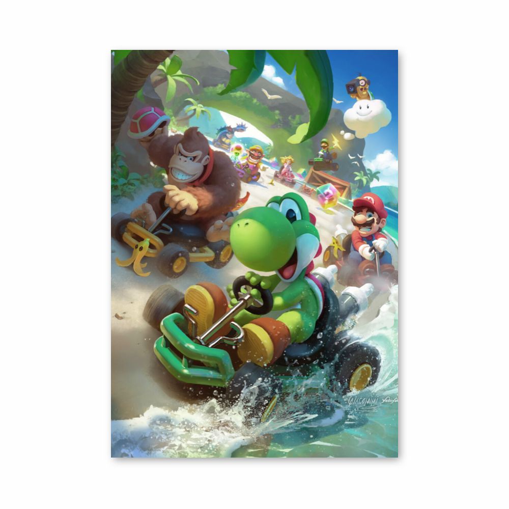 Poster Mario Kart Yoshi | Aesthetic Posters