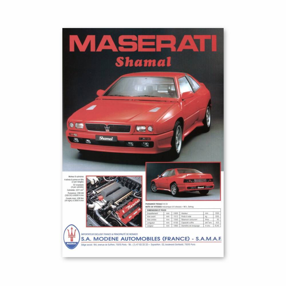 Poster Maserati Shamal | Aesthetic Posters