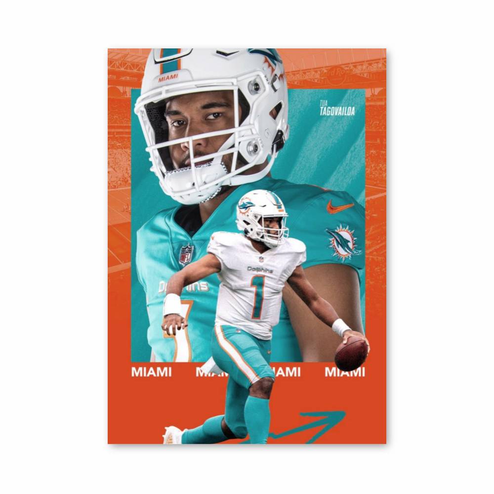 Poster Miami Dolphins Quarterback | Aesthetic Posters