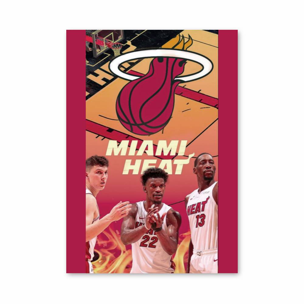 Poster Miami Heat Flames | Aesthetic Posters