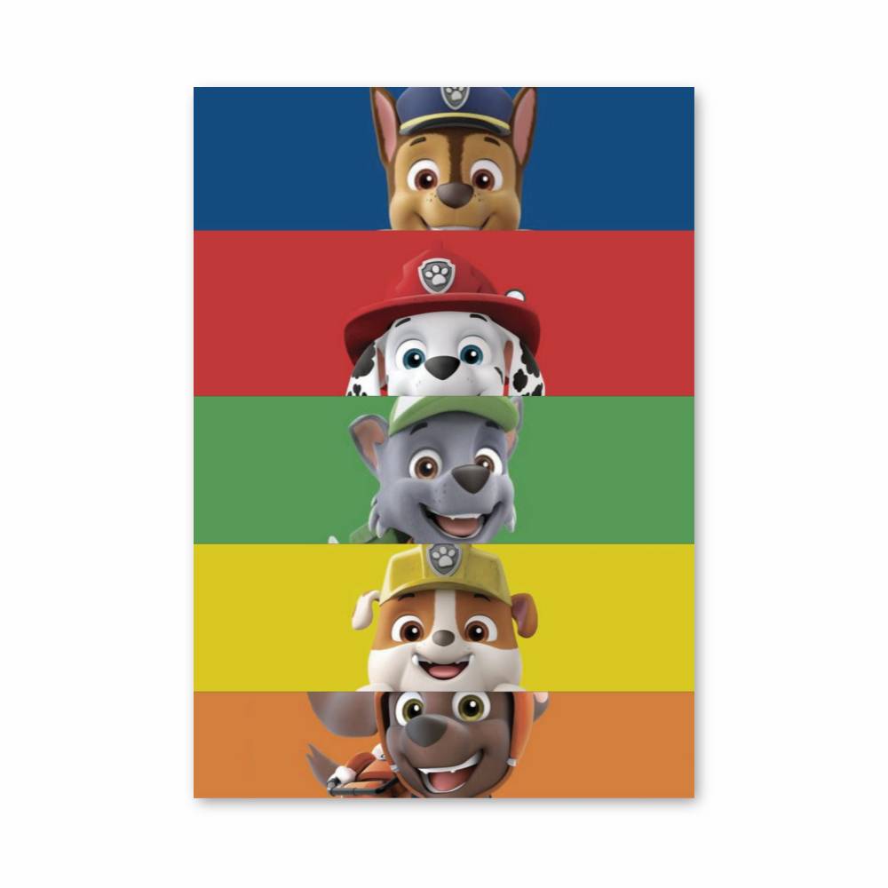 Poster Paw Patrol Colors | Aesthetic Posters