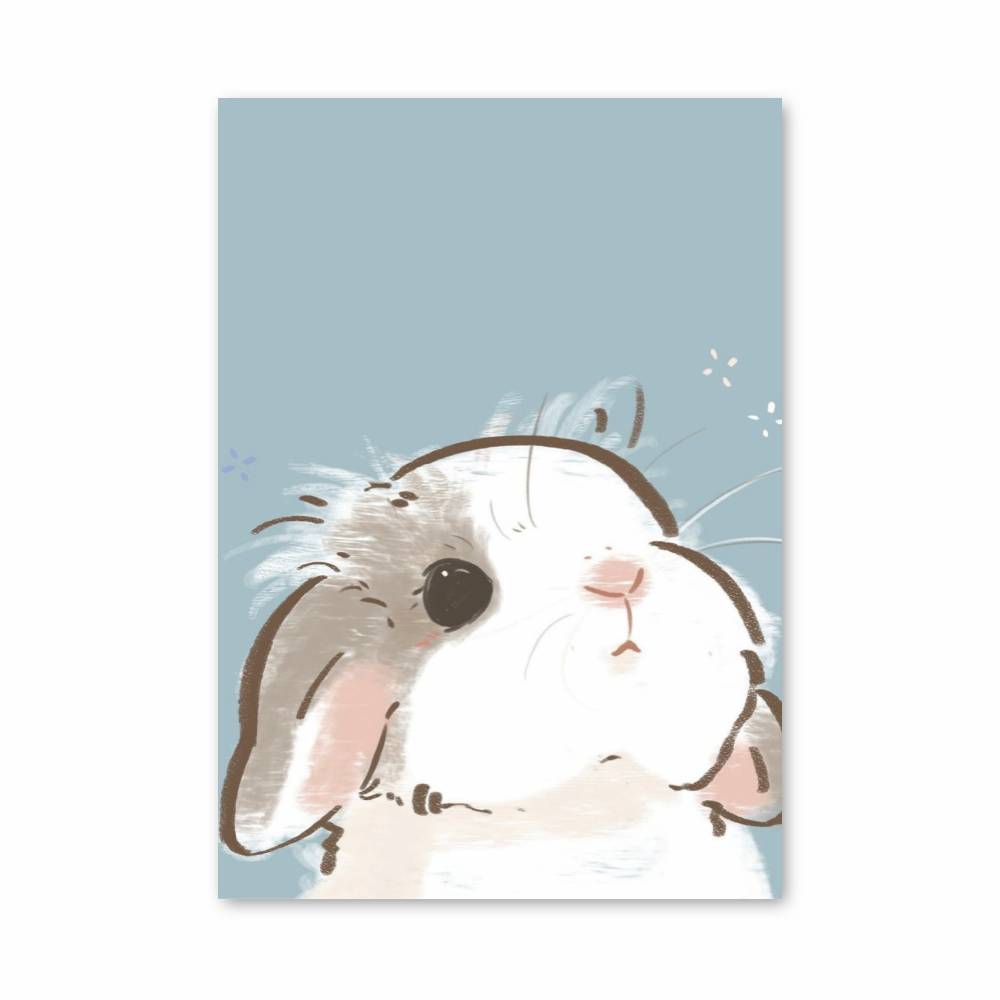 Poster Cuddle Rabbit | Aesthetic Posters