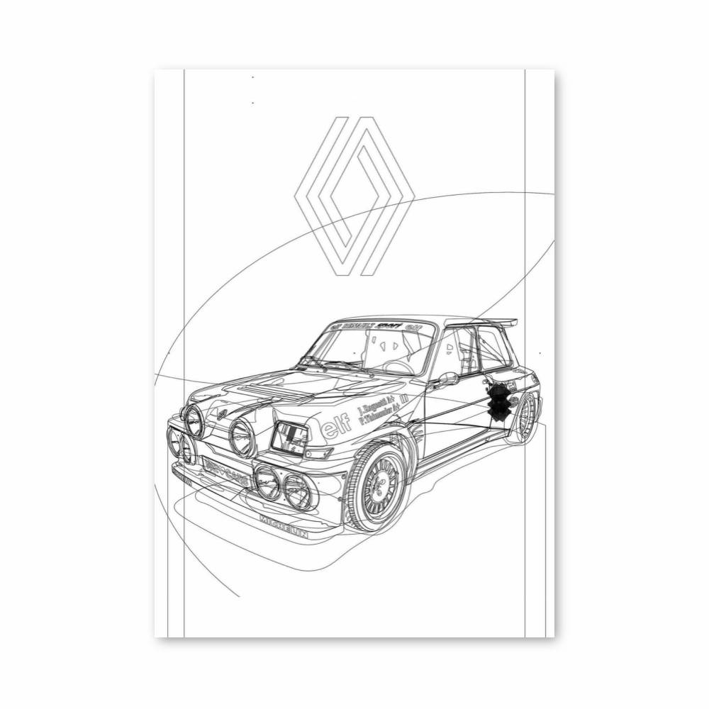 Poster Retro Chic Renault 12 | Aesthetic Posters