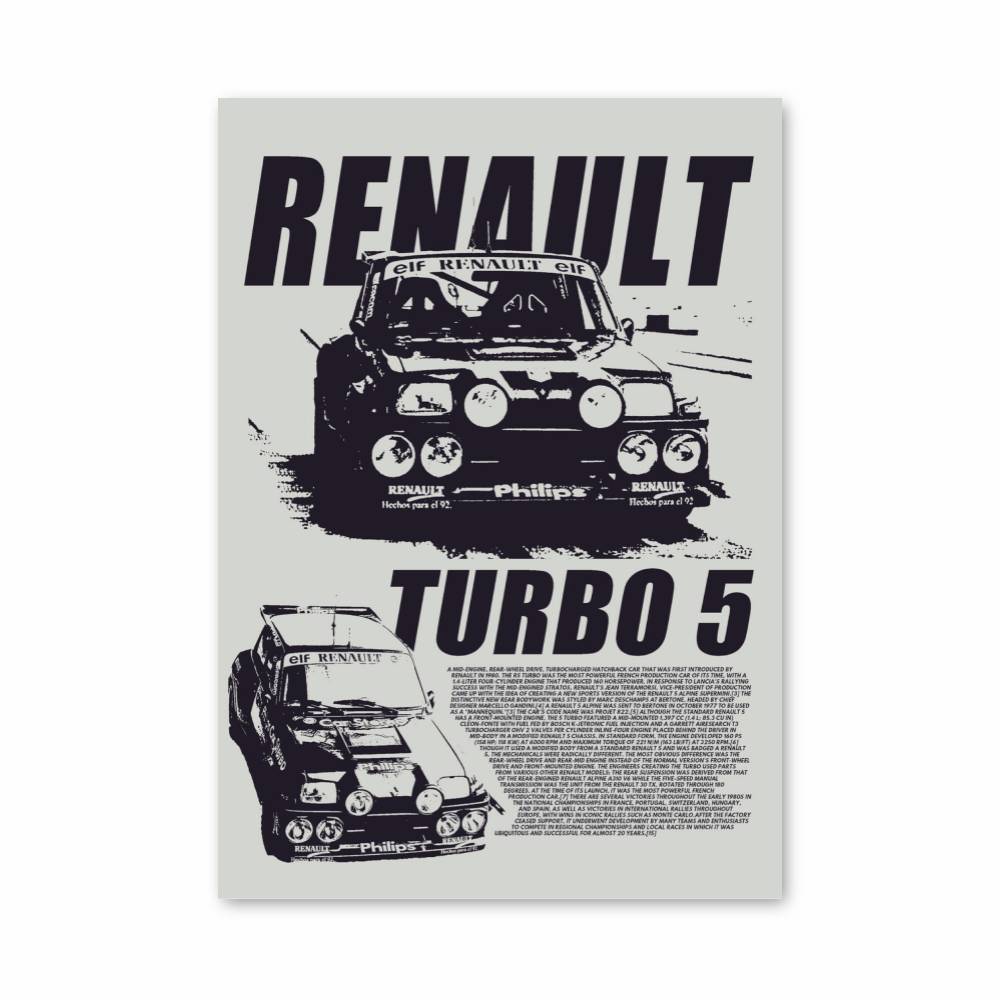 Poster Renault Turbo 5 | Aesthetic Posters