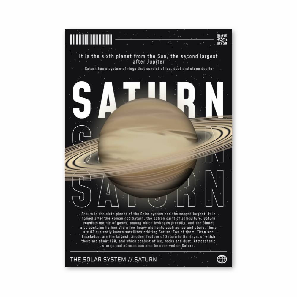Poster Systemic Saturn | Aesthetic Posters