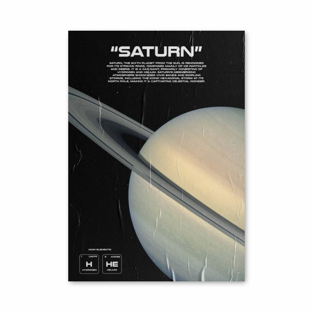 Poster Saturn Retro | Aesthetic Posters