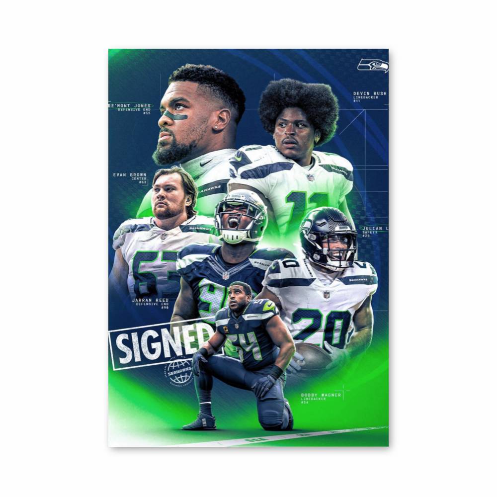 Poster Seahawks Signatures | Aesthetic Posters