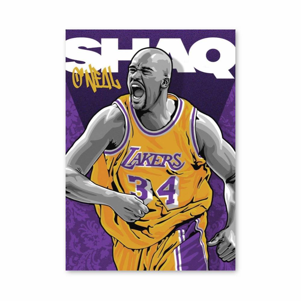 Poster Shaq Lakers Dominance | Aesthetic Posters