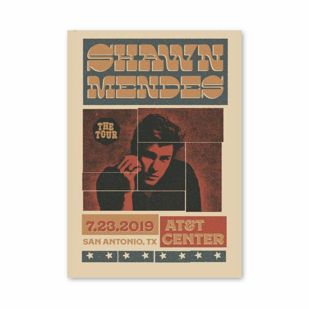 Poster Shawn Mendes Vintage Tour | Aesthetic Posters