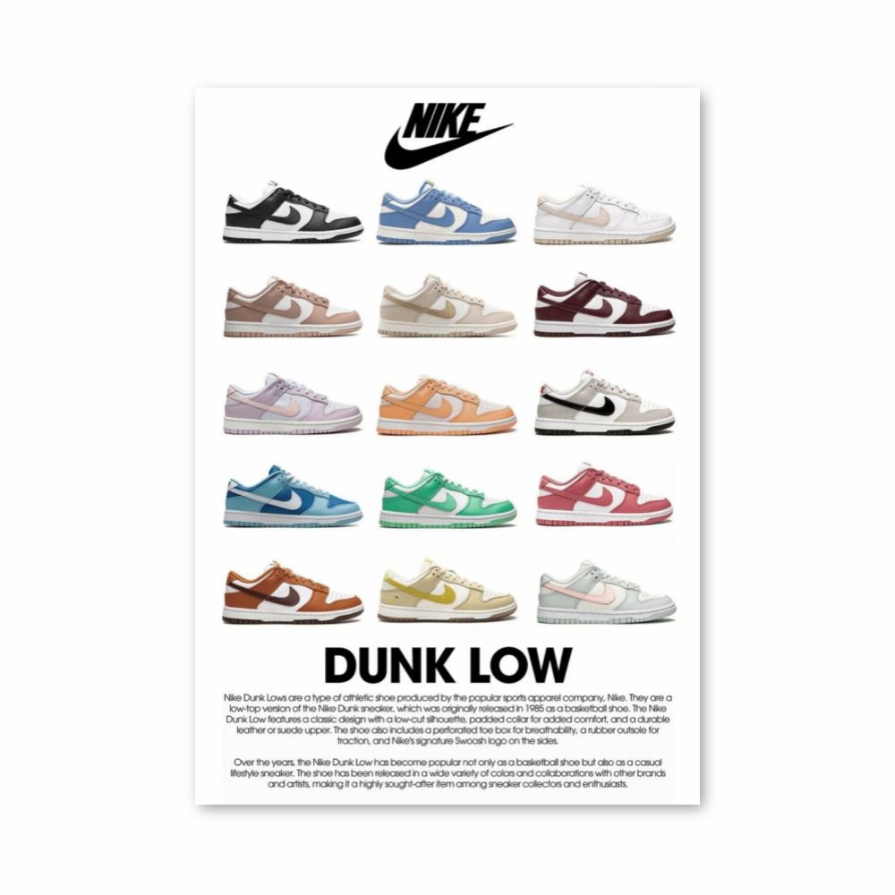 Poster Nike Dunk Low | Aesthetic Posters
