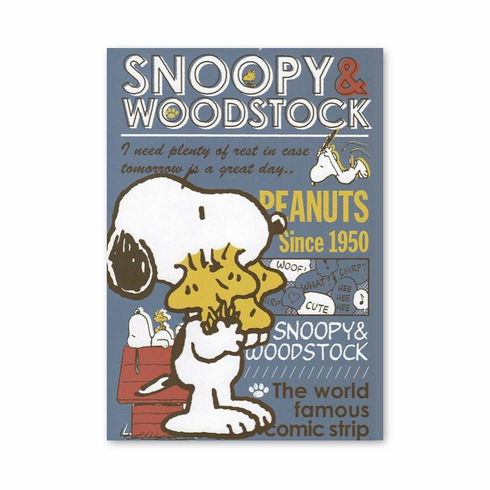 Snoopy and Woodstock Vintage Poster | Aesthetic Posters