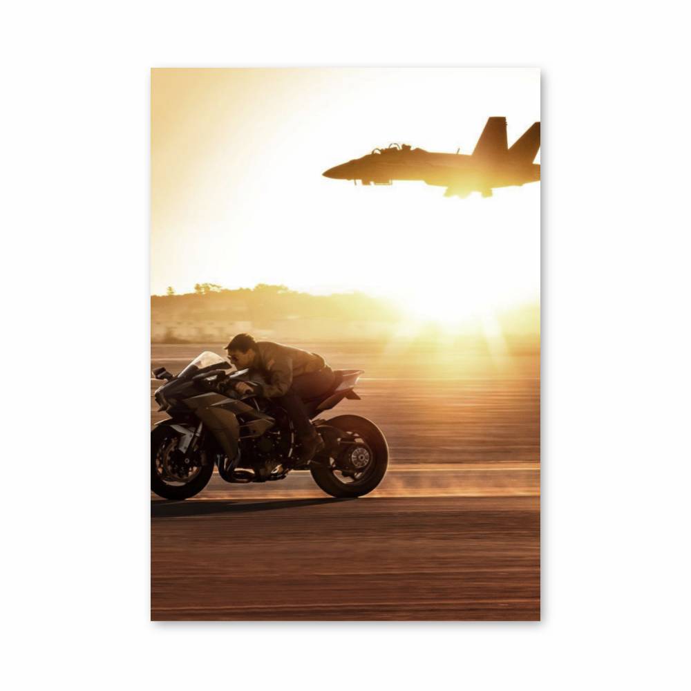Poster Top Gun Motorcycle Airplane | Aesthetic Posters